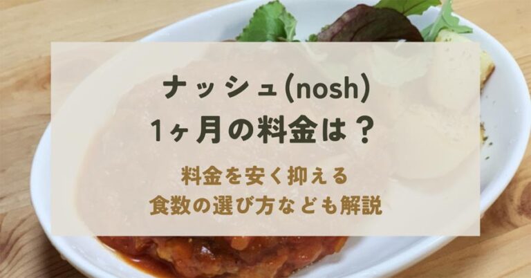 ナッシュ(nosh)の1ヶ月の値段を徹底解説！プラン別の料金や送料、お得な利用法も紹介