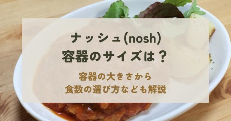 ナッシュ(nosh)の容器のサイズや特徴を解説！弁当の大きさや食数の選び方のポイント